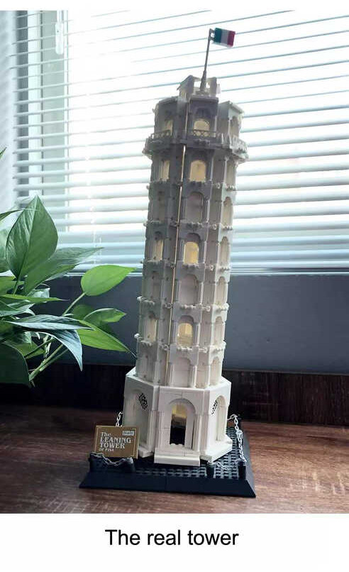 4 Pisa Leaning Tower Building Bloc Architecture Structure Landmark Bric ...