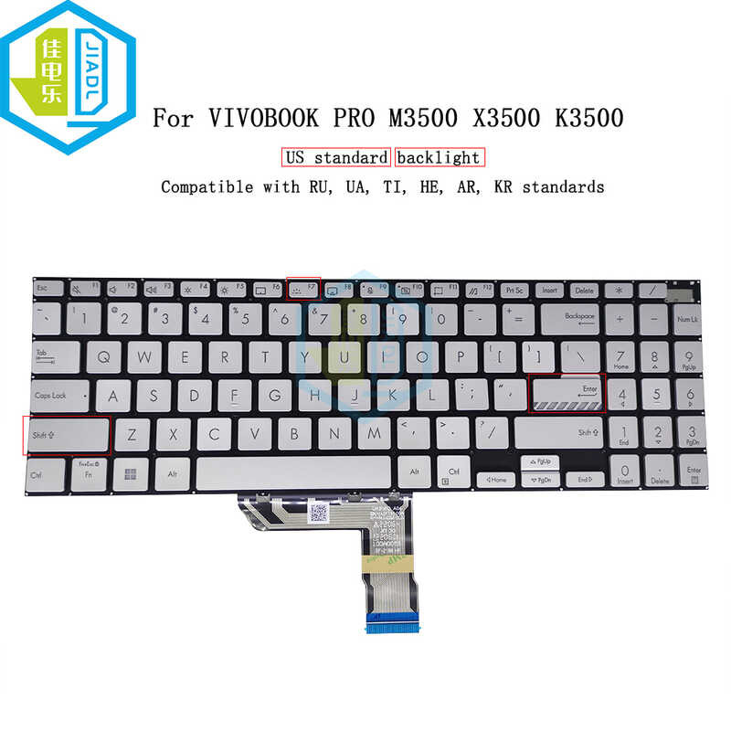 US TI Backlit Keyboard Para Sa Vivobook Pro 15 OLED M3500 X3500 PA ...