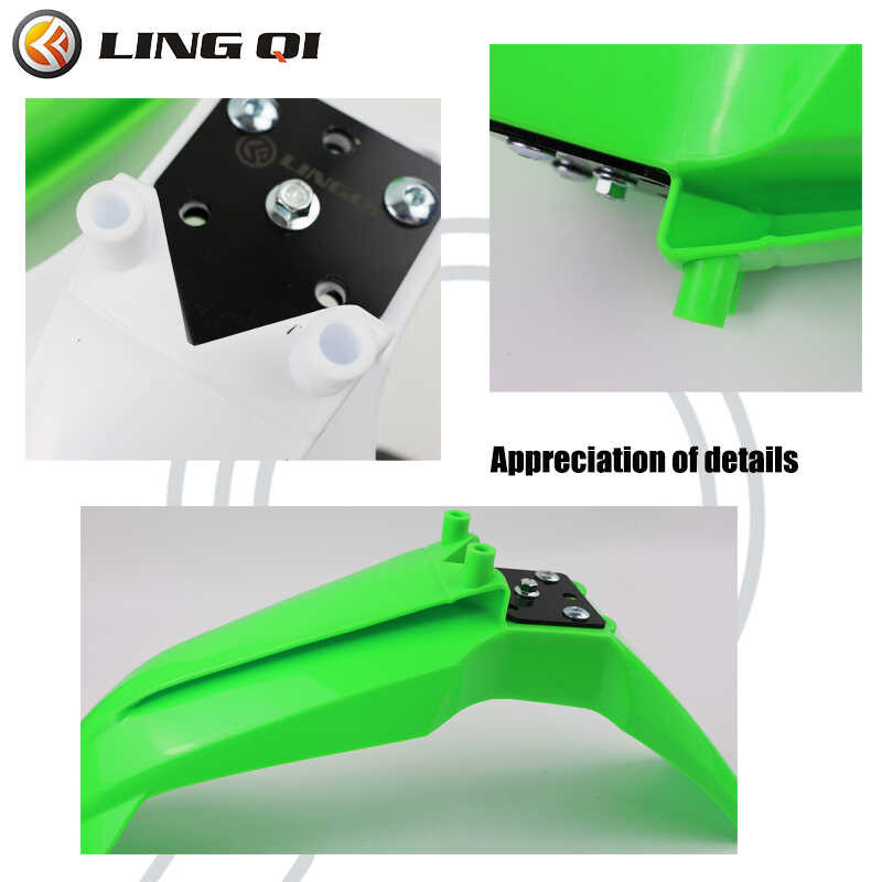 ZXH Electric Motorcycle Upgrades Second Front Mudguard Plastic Kit For ...