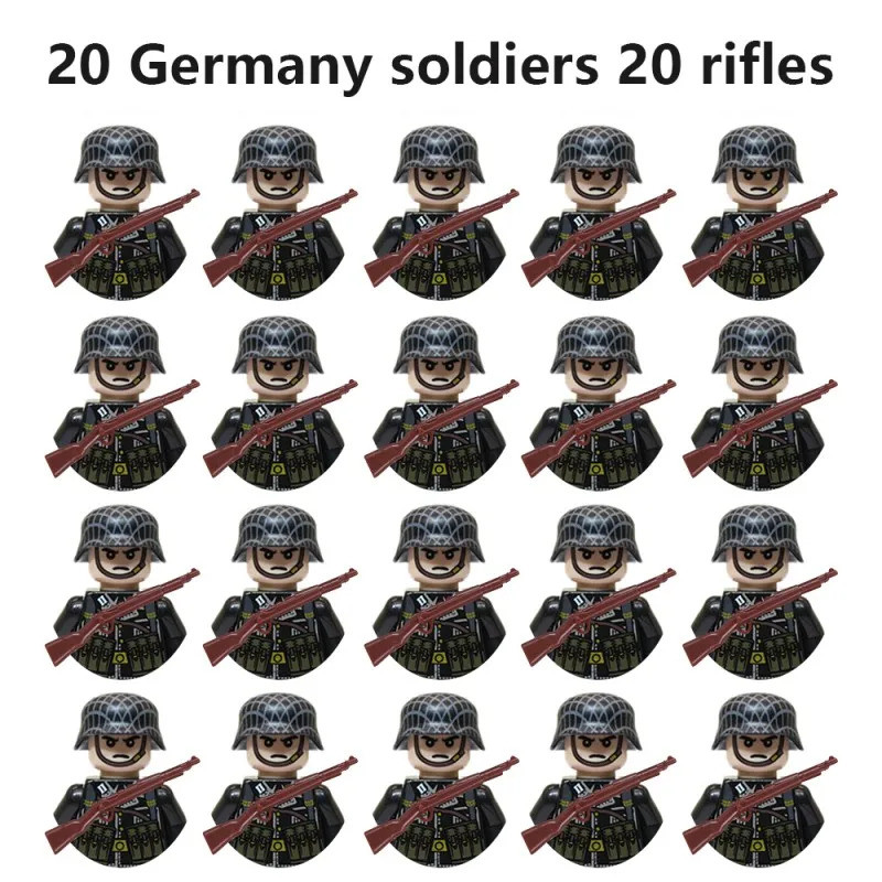 20Pcs/Set Ww2 Soldier Array Soviet US UK France Japan Canada Italy ...