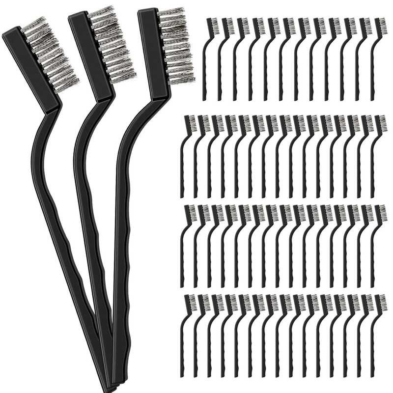 steel 60 mini wire brushes, stainless steel brushes, small metal ...