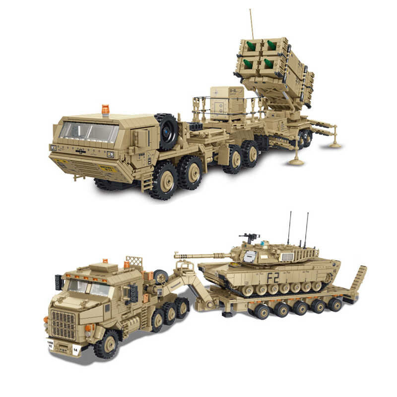 MOC Building Bloc US M1070 Heavy Tank Transport Model M983 Missile JLTV ...