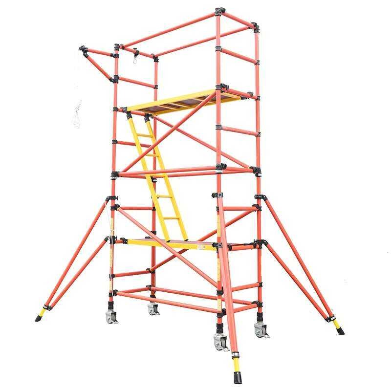 High Voltage Safety Foldable Platform FRP Mobile Fiberglass Insulation ...