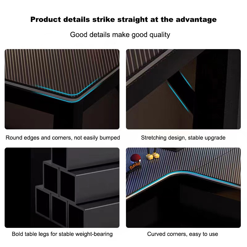L Shape Table Computer Table Left/Right optional Gaming Table Study ...