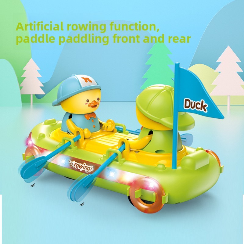 Lightup Duck Kids Boat Toy With Sound For Crawling Interactive Play And ...