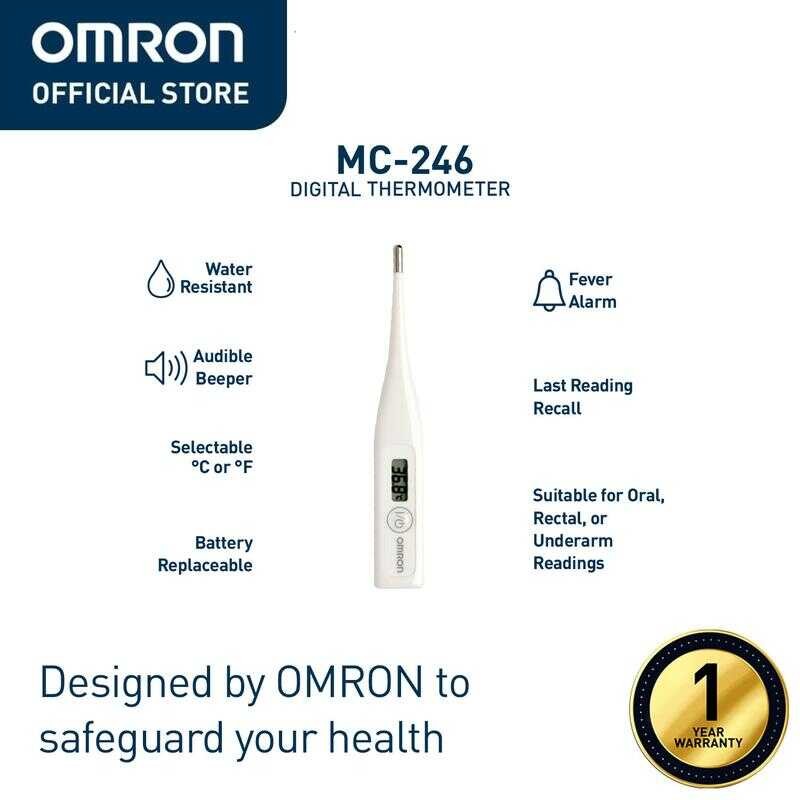 OMRON Mc-246 Digital Pencil-Type Thermometer For Body Temperature ...