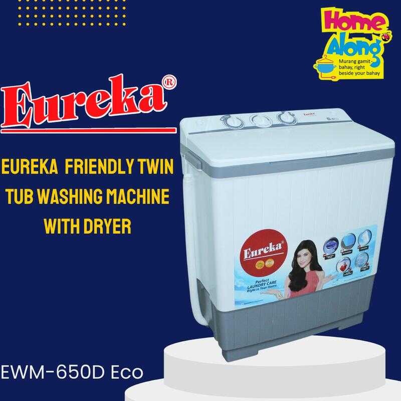 Eureka Ewm-650D Eco Friendly Twin Tub Washing Machine With Dryer ...