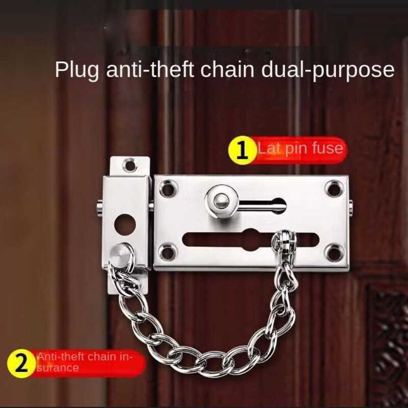 Metal Chain Guard Bolt Home Window Door Security Stainless Steel Lock ...