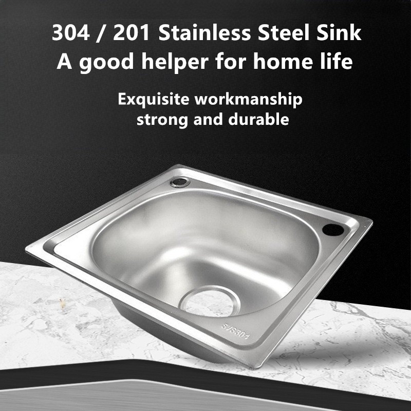 SUS304 Kitchen Sink Single Double Sink Silver Thickness 304/201 ...