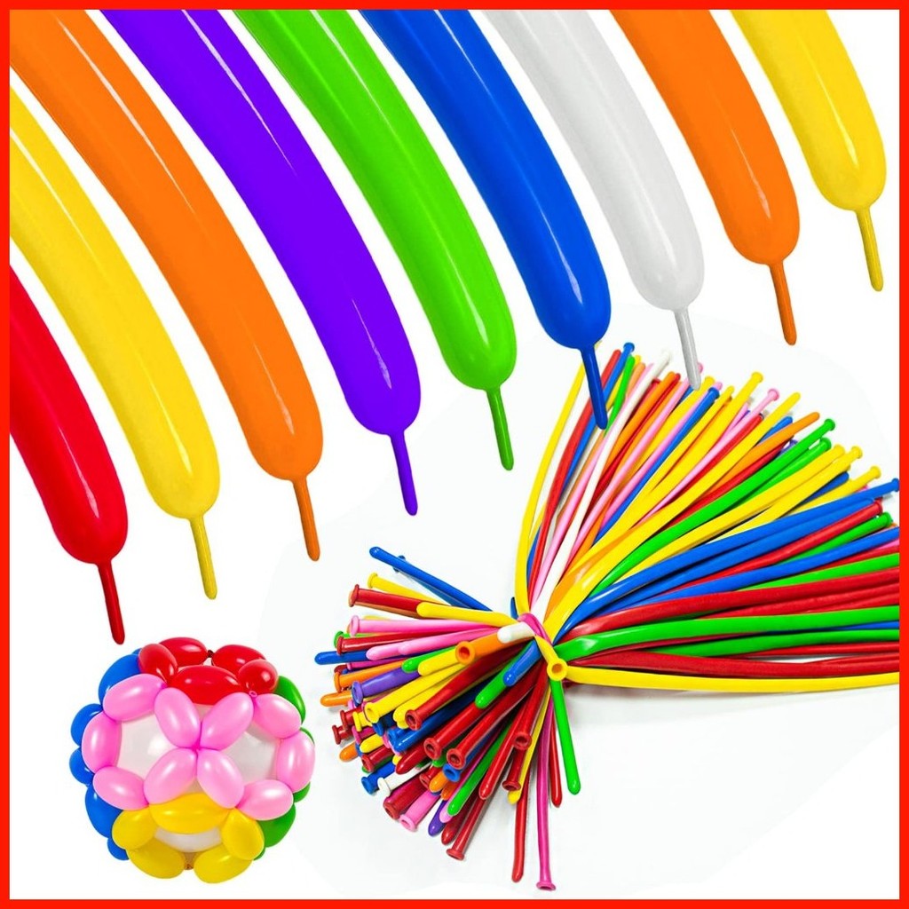 ⚖ 10pcs Long Balloons Twisting Balloon Wedding Birthday Kids Inflatable ...