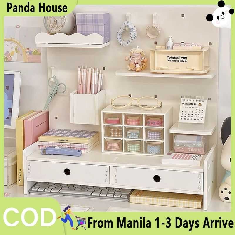 Desktop Dormitory Elevated Study Table Storage Rack Student Desk ...
