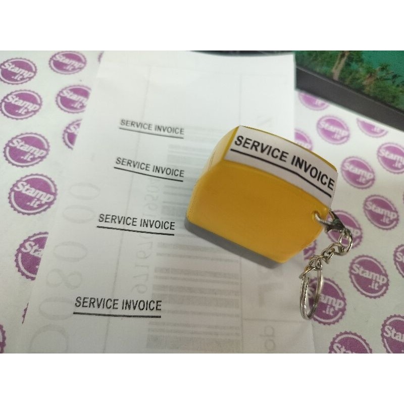 Pre-Layout Service Invoice Stamp with Strikethrough JL Maxi 13mm x 33mm ...