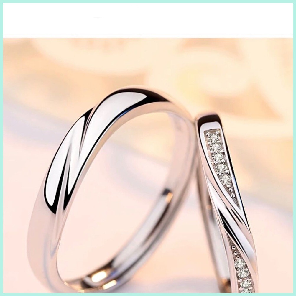 KS silver original 925 italy silver CP115 (couple ring) | Shopee ...