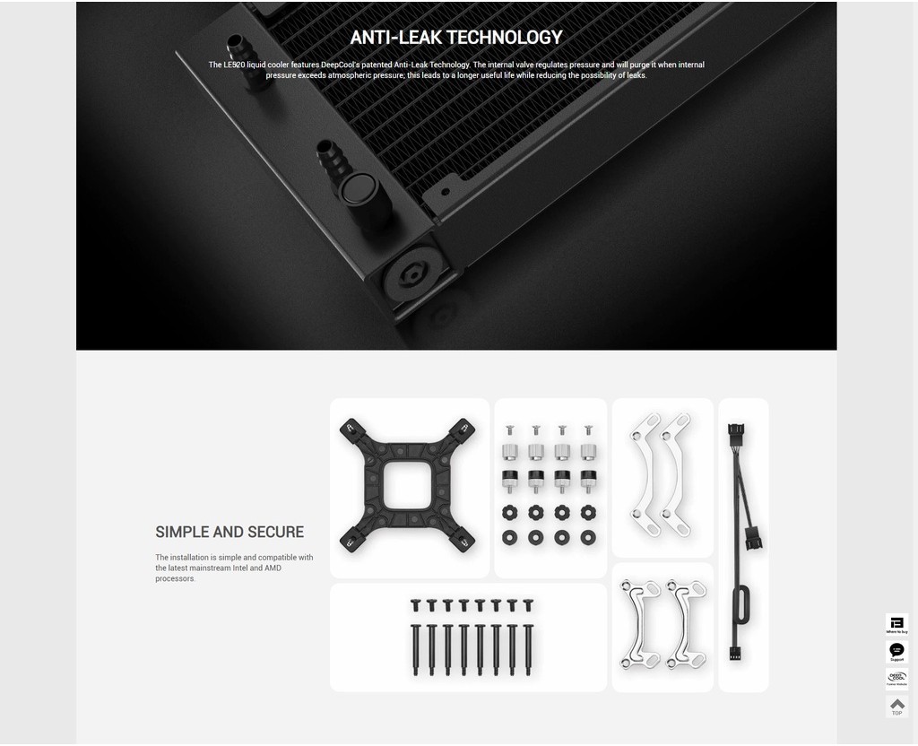 Deepcool LE520 LE720 ARGB 240mm 360mm CPU AIO Cooler Desktop Computer ...