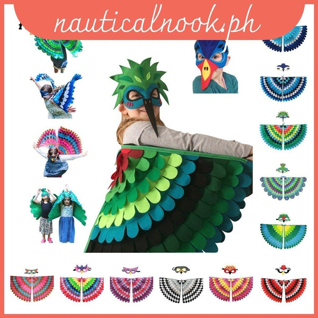 Felt Colorful Bird Wings With Masks Perfect For Animal-themed ...