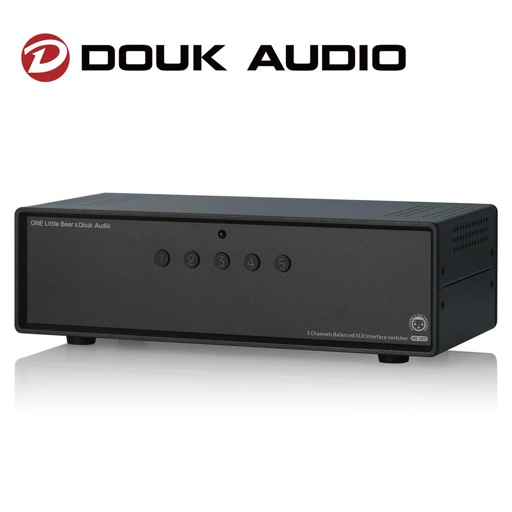 Douk Audio MC105 1(5)-IN-5(1)-OUT XLR Selector Box Audio Switcher 5-way ...