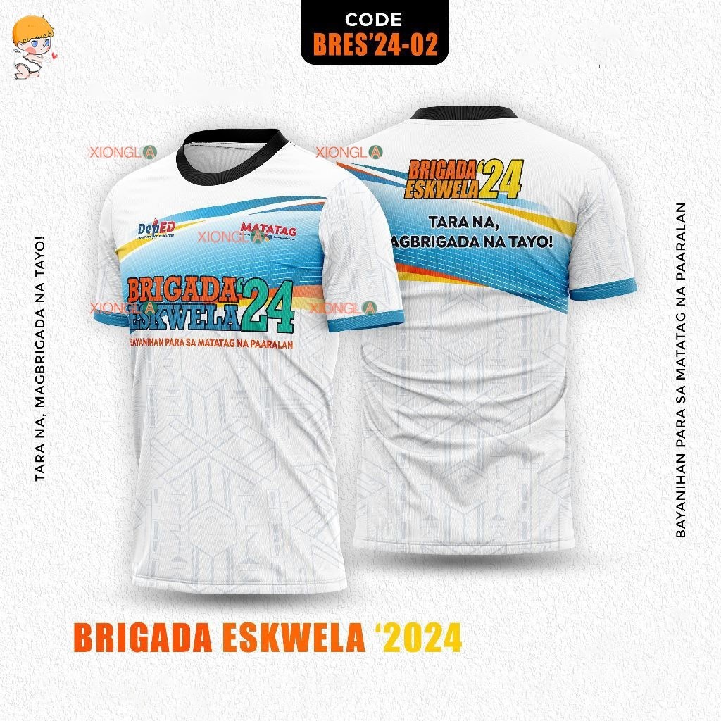 [REDAY STOCK] Back to school BRIGADA ESKWELA2024 Full Sublimation T ...