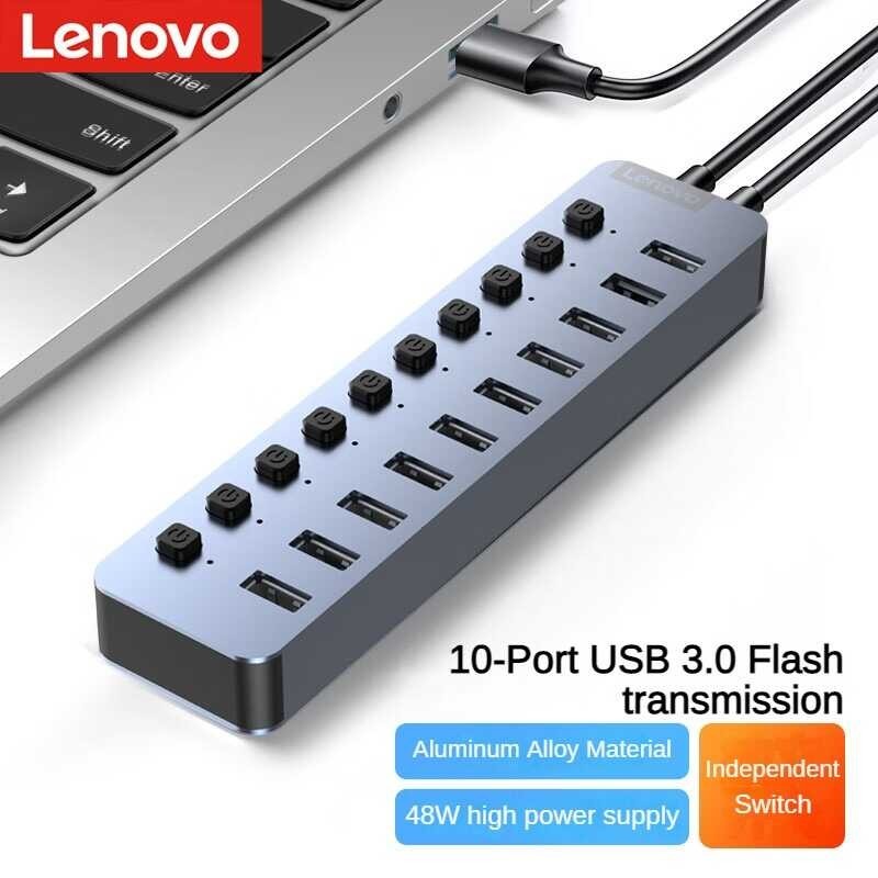 Lenovo Usb3.0 Spter Aluminum Alloy 10-In-1 Docking Laptop Connected To ...