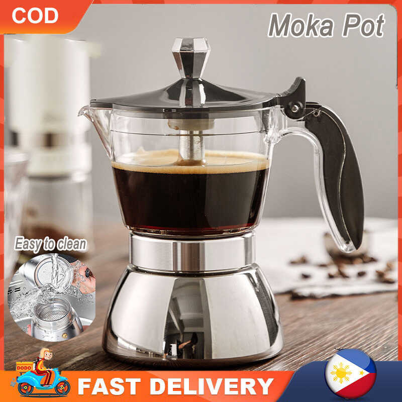 Moka Expresso Maker Brewed Makers Electric Ceramic Stove Furnace Coffee hine Set Mocha Pot 200ml ...