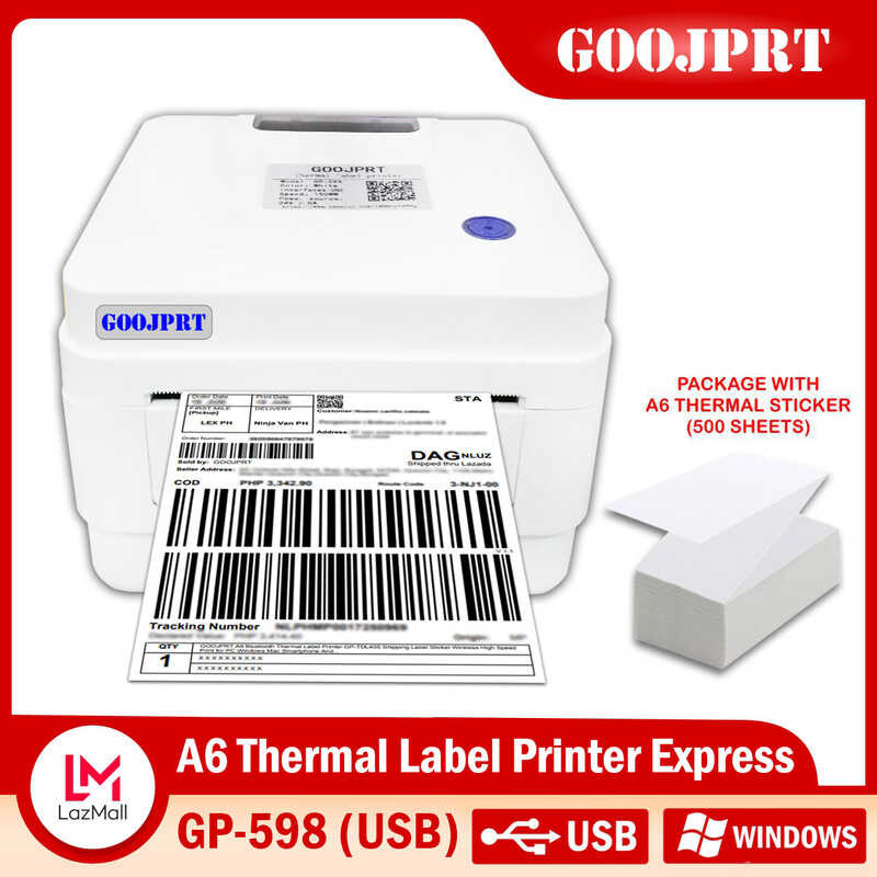 GOOJPRT USB Thermal Printer Gp-598 Shipping Label Sticker High Speed ...