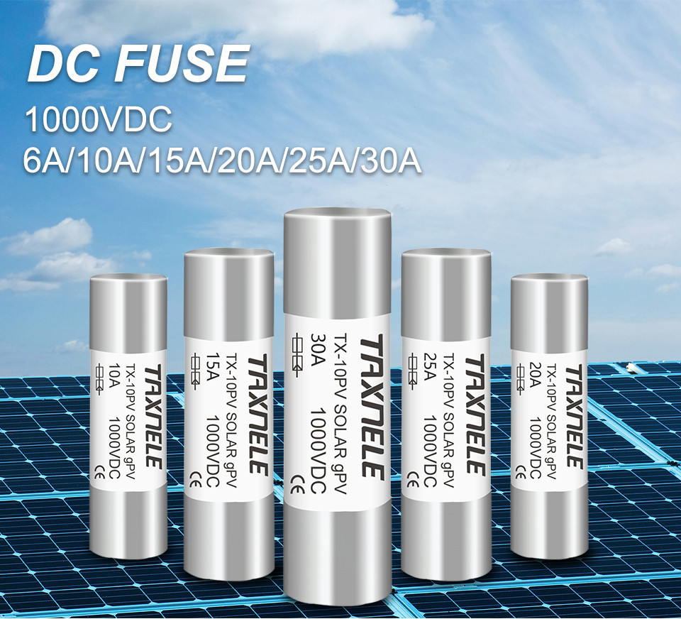 Solar DC Fuses 1000V PV Photovoltaic 6A 10A 15A 20A 25A 30A 10*38MM ...
