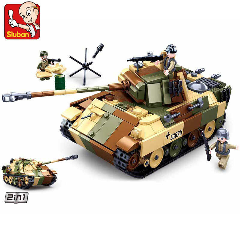 Ww2 725Pcs Army Panzerkampfwagen V Panther Medium Building Blocks Sets Weapon War Bri | Shopee ...