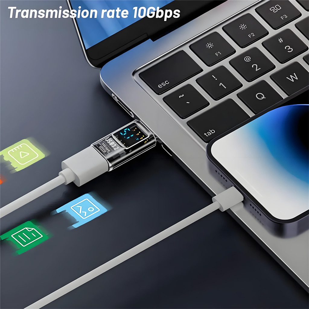 USB 3.2 10Gbps USB A Type C Digital Display Adapter Converter For Phone ...