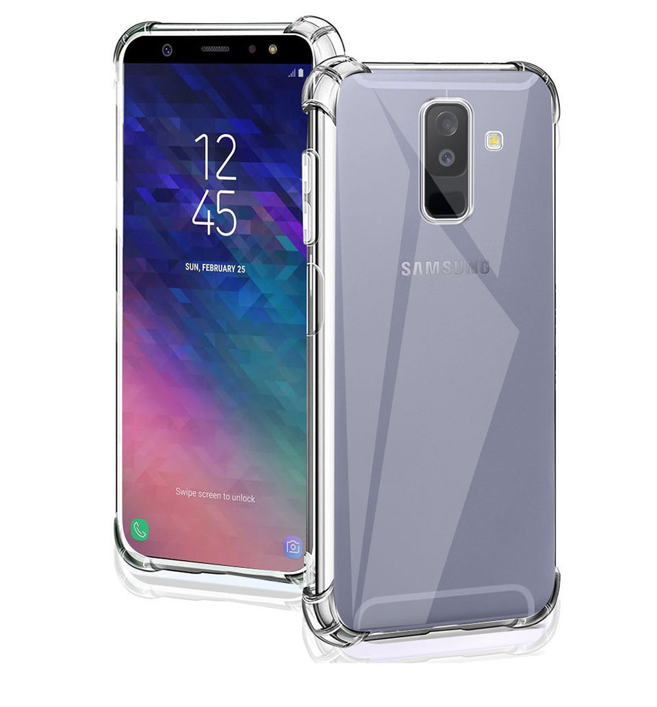 For Samsung Galaxy J8 2018 J810Y Shockproof Case Clear Silicone Soft ...