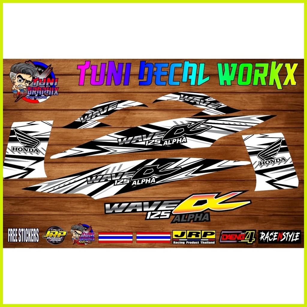 ⭐ ☎ Honda Wave 125 CX Alpha Gilas Stock Decals (9 colors) | Shopee ...
