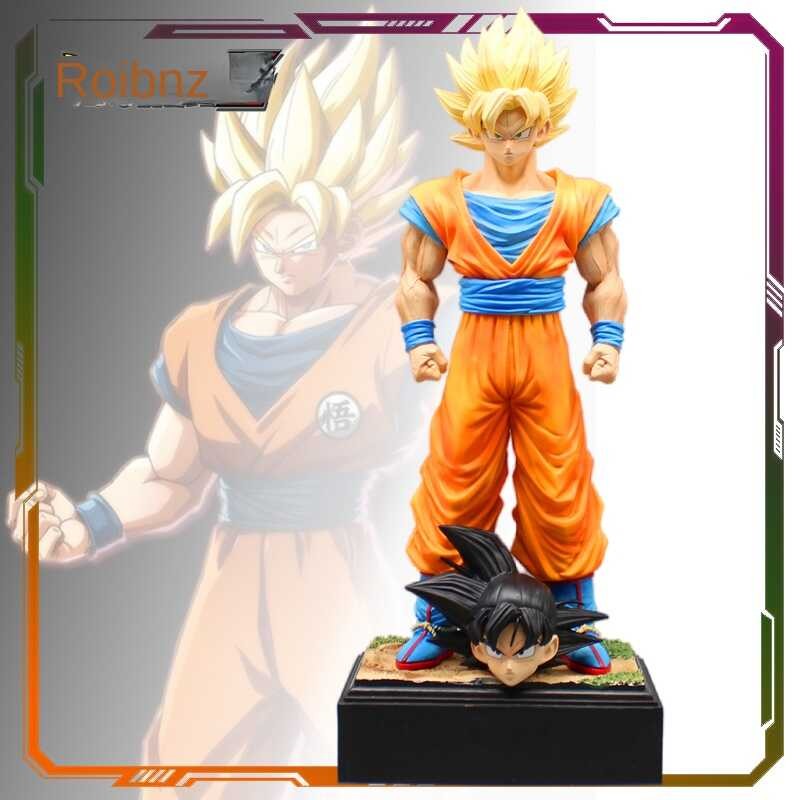 Dragon Ball Fighter Z 32cm Anime Figure Super Saiyan Son Goku Gk Statue ...