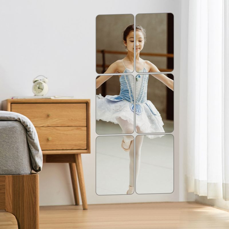 Rectangle Acrylic Mirror Sheet - Self Adhesive Flexible Non Glass ...