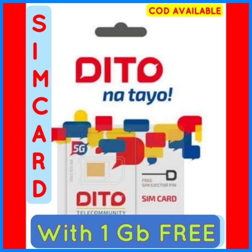 ♒ DITO 5G LTE SIM (with 1GB Free Data for 7 Days) | Shopee Philippines