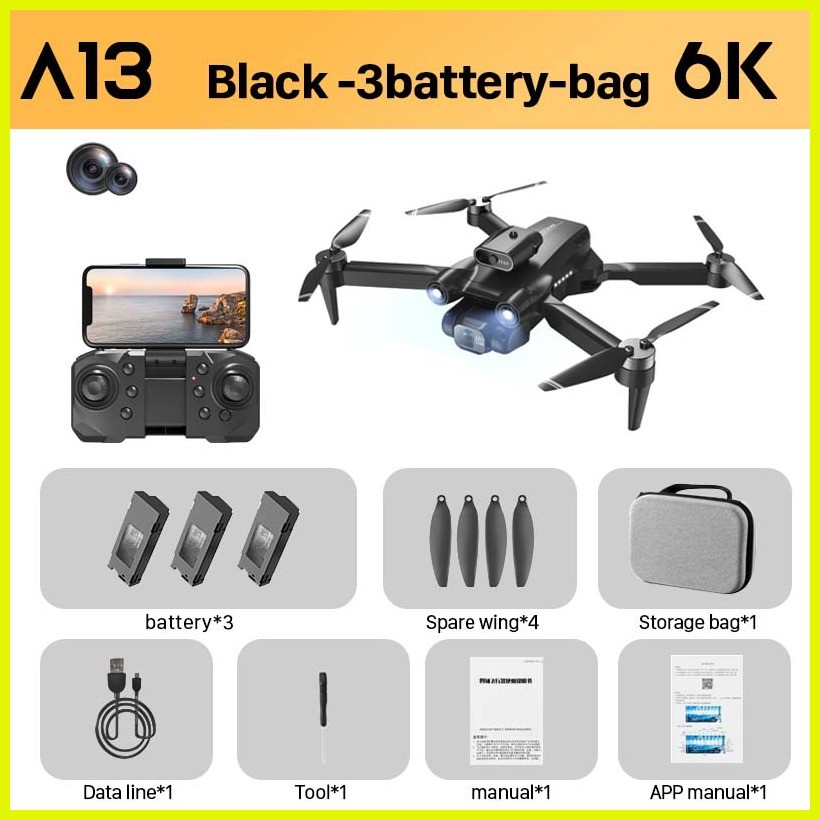 Original A13 Pro Better drone with camera, original brushless motor 4k ...