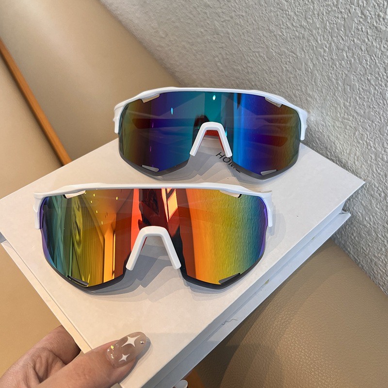 Men Square UV400 Cycling Sunglasses Bike Shades Big Frame Sunglass Outdoor Half Frame Bicycle ...