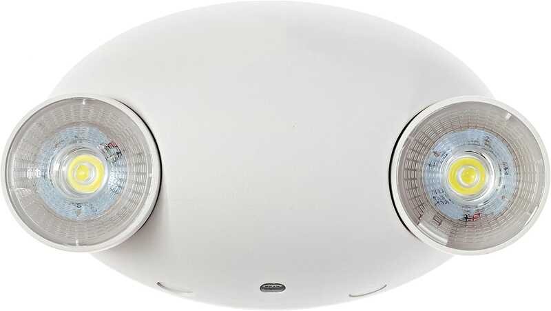 Lighting Round Ciata Head Emergency Wall Light with Backup Battery, 120 ...