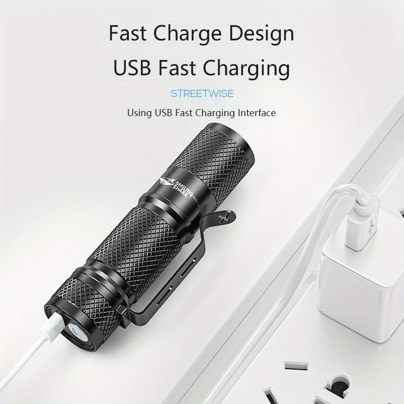 Smiling Shark Led Rechargeable Flashlight, Portable Led Torch Light ...