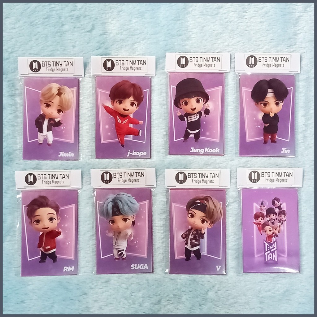 ∏ ∷ BTS KPOP TinyTan Ref Magnets ATM Size 8 pcs Set | Shopee Philippines