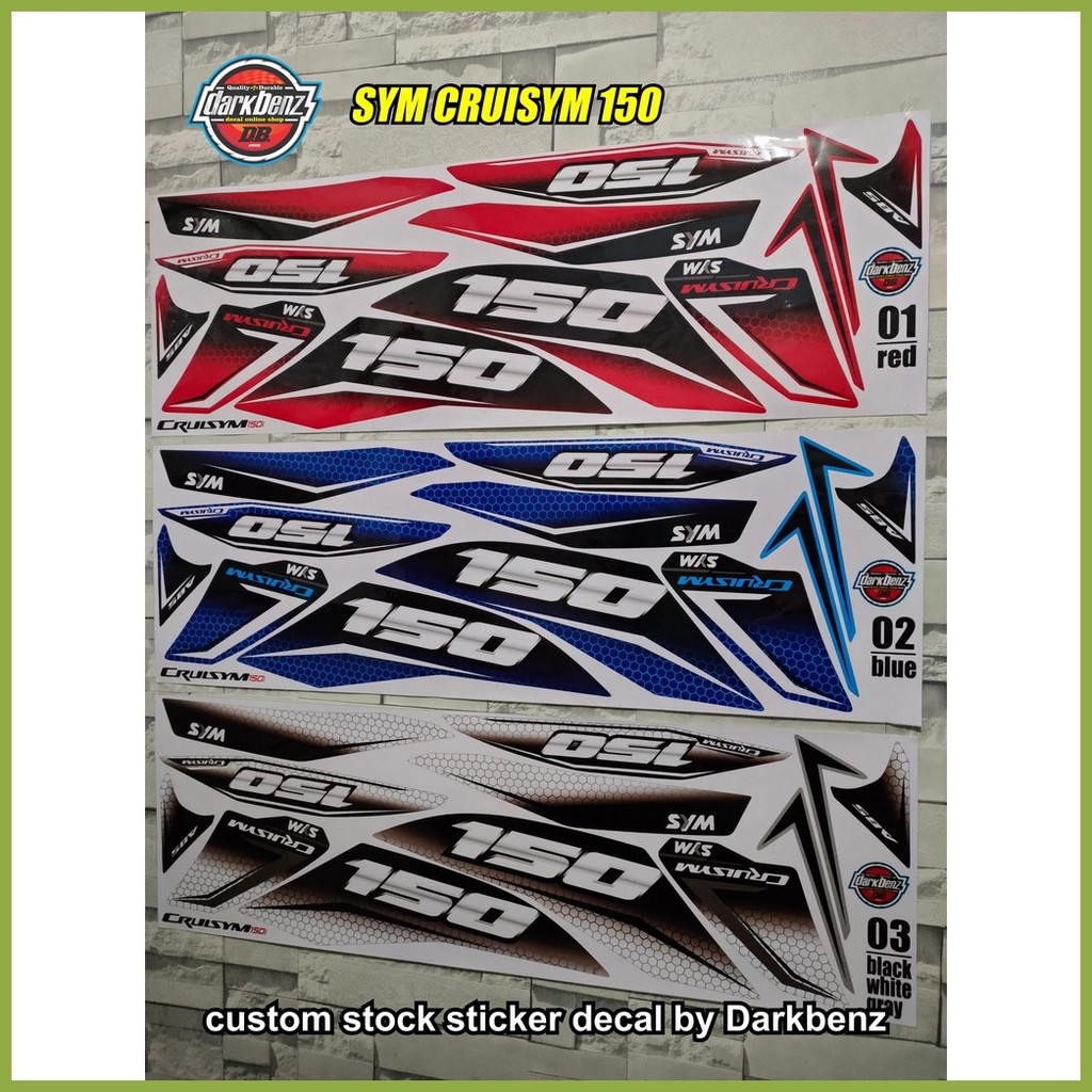 ⭐ Sym Cruisym 150 New Concept Quality Printed Sticker Decals | custom ...