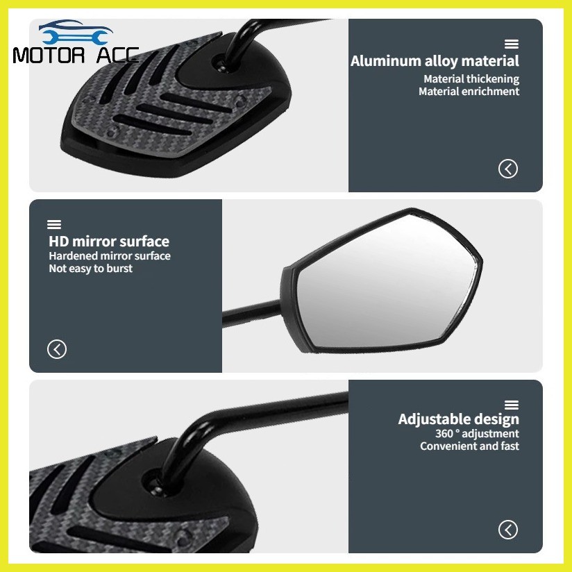 Motorcycle Side Mirror Short Stem Side Mirror Honda Standard Side ...