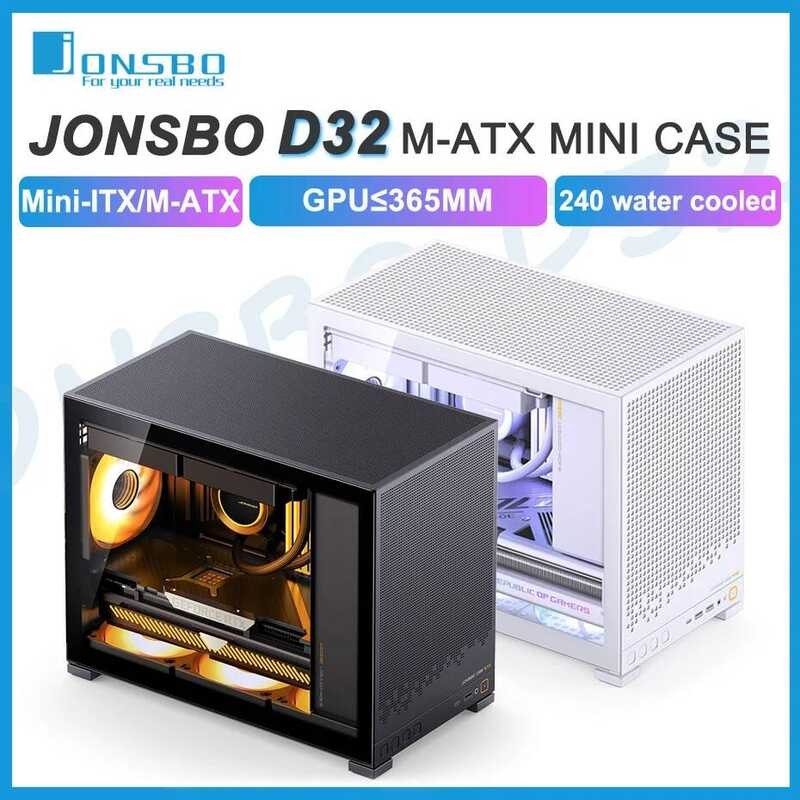 Xj JONSBO D32 /Pro MATX Case Side Transparent Desop MINI Caseport Back Insertion Of MATX ...
