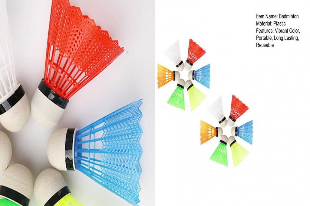 Badminton Kit Multi-purpose Badminton Set 12pcs Colorful Badminton ...