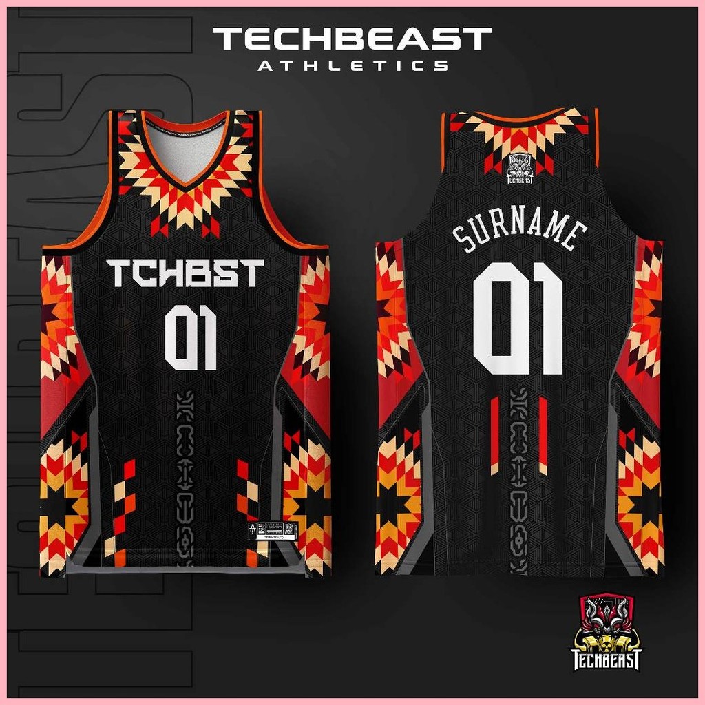 Techbeast Sunbreak Basketball Jersey Full Sublimation ( CUSTOM NAME + NUMBER ) | Shopee Philippines