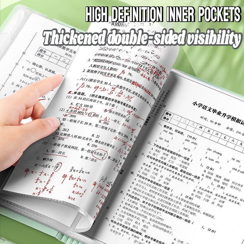 A4/A5 Loose Leaf Clear Book 40pages Portable File Folder Paper ...