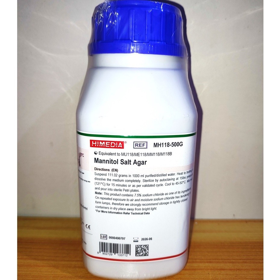 HIMEDIA Mannitol Salt Agar 500g for Microbiology | Shopee Philippines