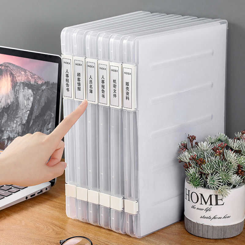 A4\A5 File Transparent Box Paper Organizers Document Storage Office ...