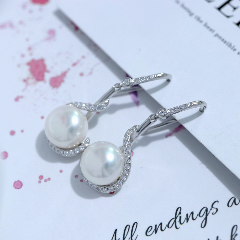 Pearl Earrings For Women's Notes Design Unique Personality 925 Silver ...