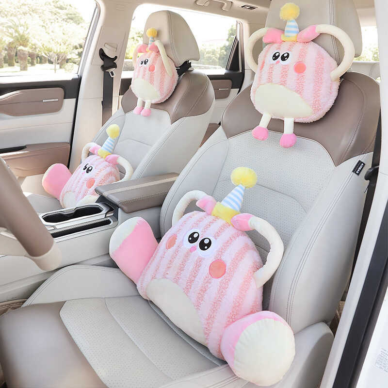 M Plush Monster 1rest Waist Cartoon Cute Neck Port Girl Car Pillow ...