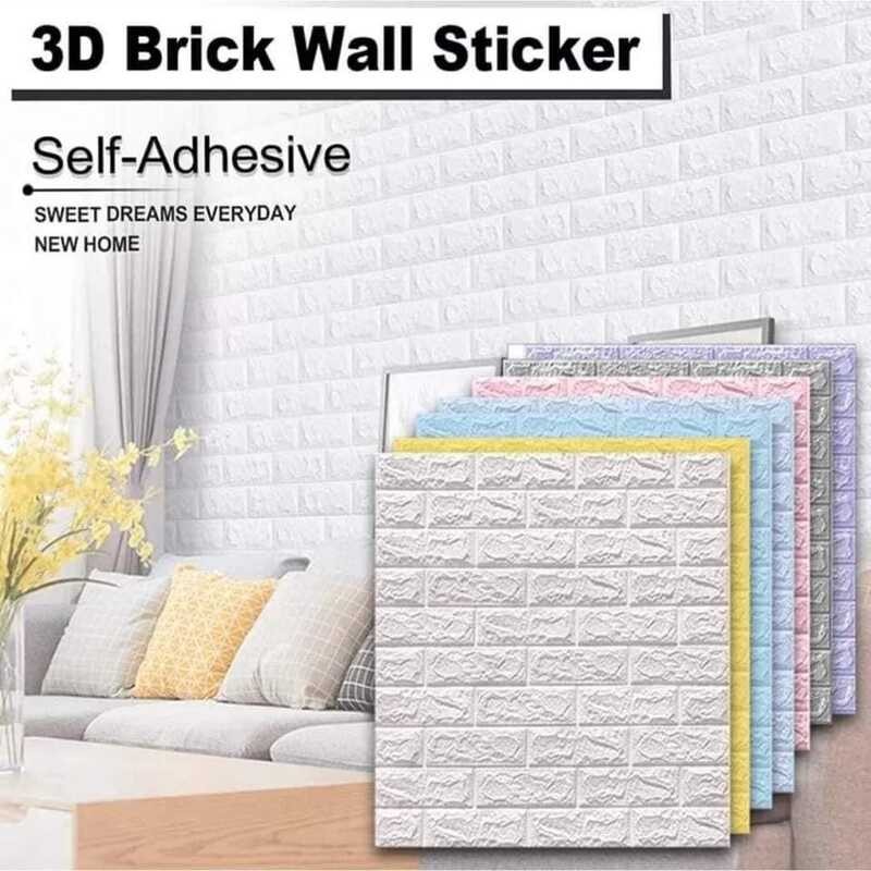 Wallpaper 1Pcs 38Cmx35cm 3D Foam Thick 4Mm Wall Paper Stickers Room ...