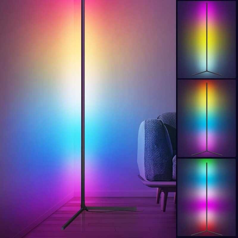 Corner Floor Smart Lamp LED Floor Lamp RGB Dimmable Color Changing ...