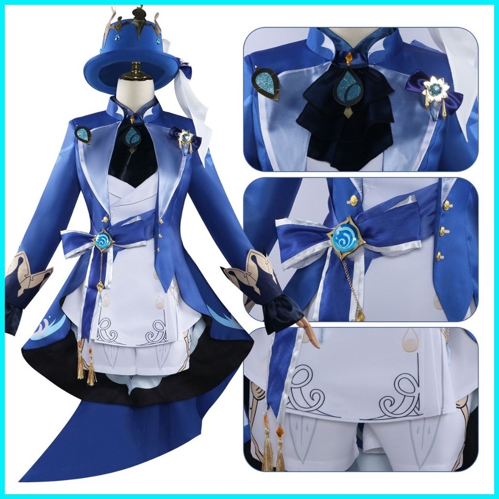 Game Impact Furina Focalors Cosplay Anime Full Set Hat Fontaine ...